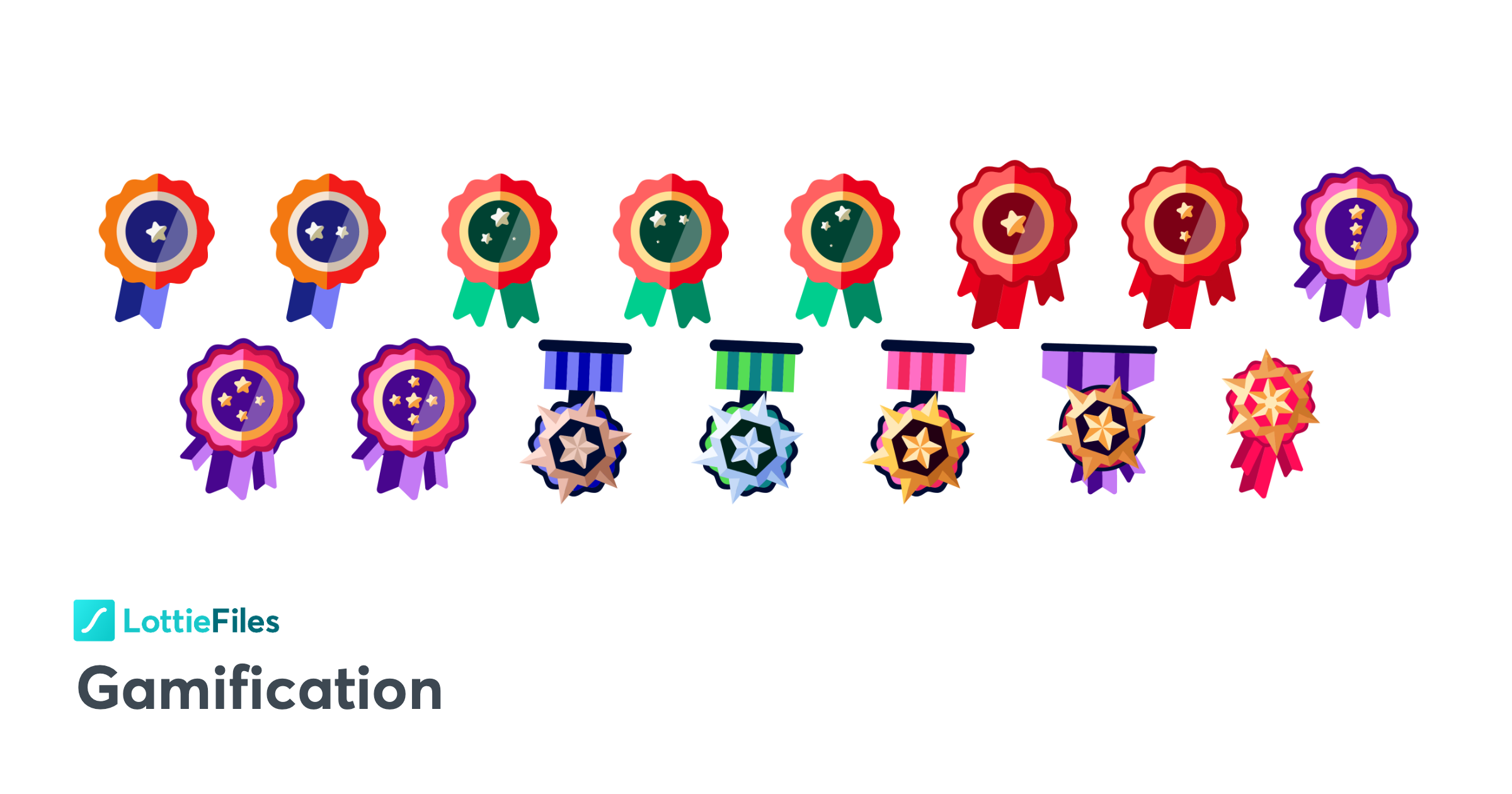 Gamification Level Badges - LottieFiles